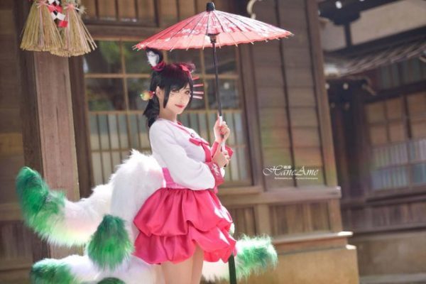 雨波_HaneAme cos《英雄联盟》阿狸，独特诠释九尾妖狐的魅力 - 趣画阁
