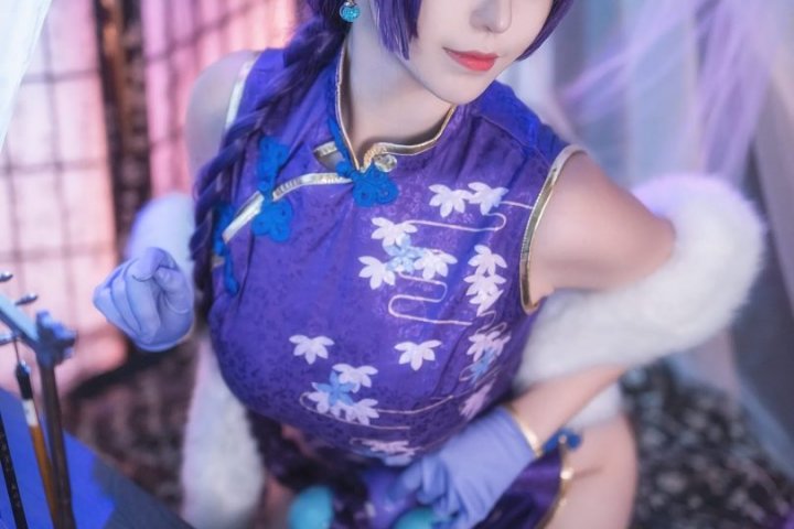 菌烨tako cos作品 | 菌烨tako_FGO·源赖光 旗袍cos [19P-106MB] - 趣画阁